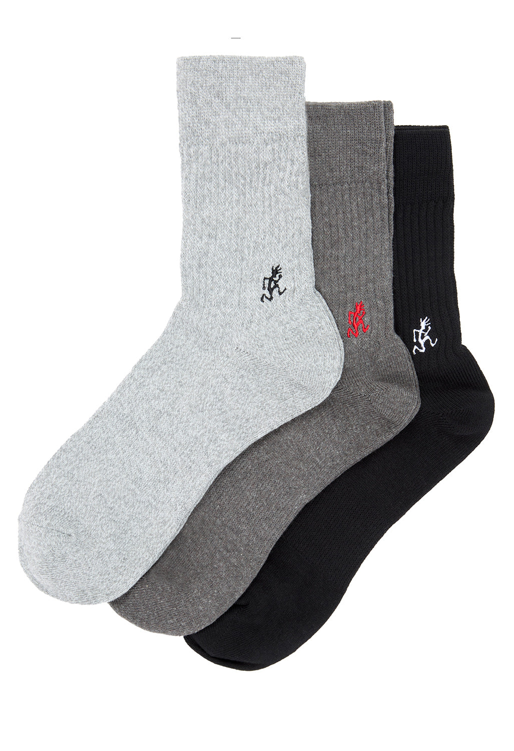 Gramicci Basic Crew Socks - Black / Charcoal / Grey – Outsiders Store UK