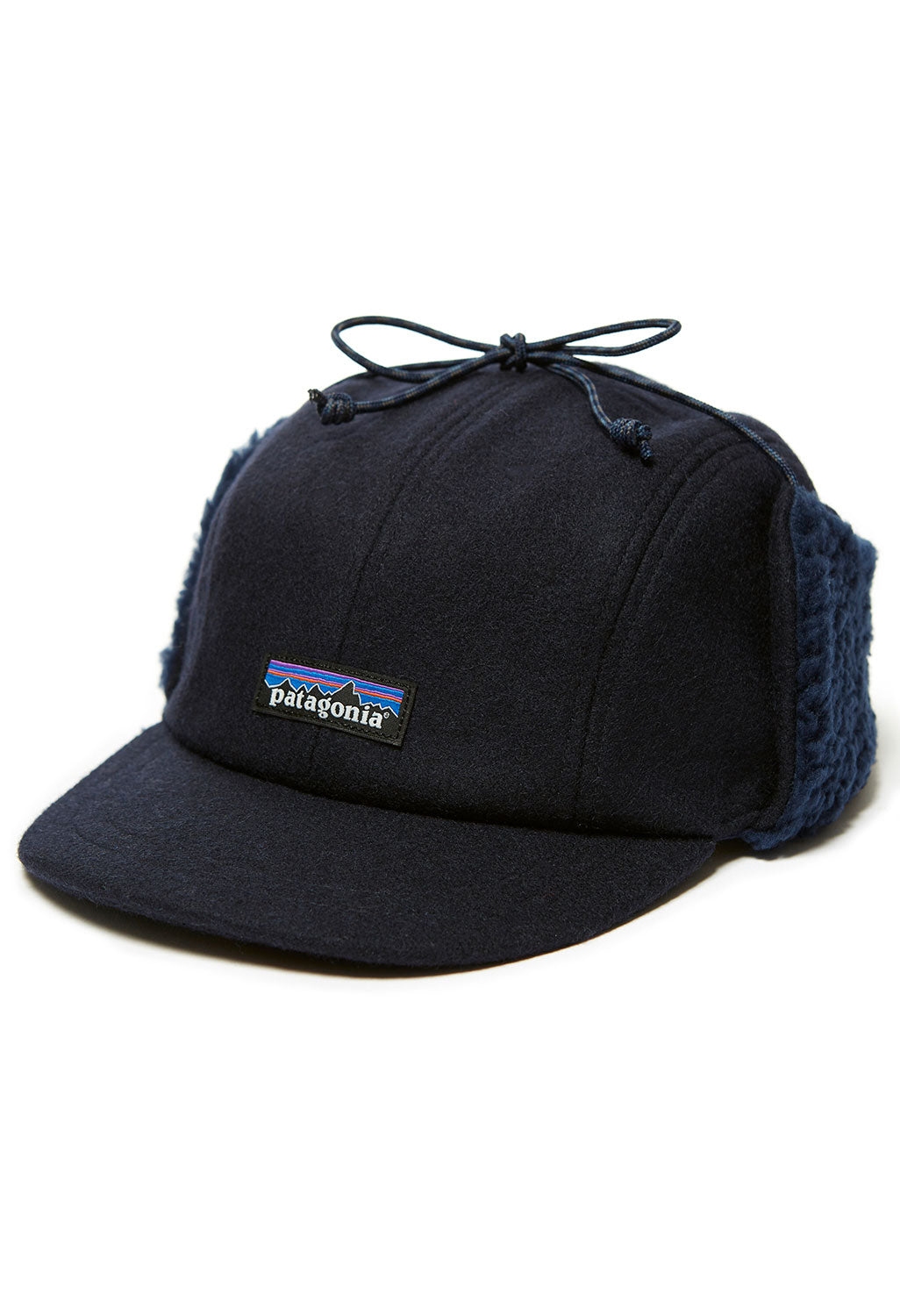 Patagonia Recycled Wool Earflap Cap - Classic Navy – Outsiders Store UK