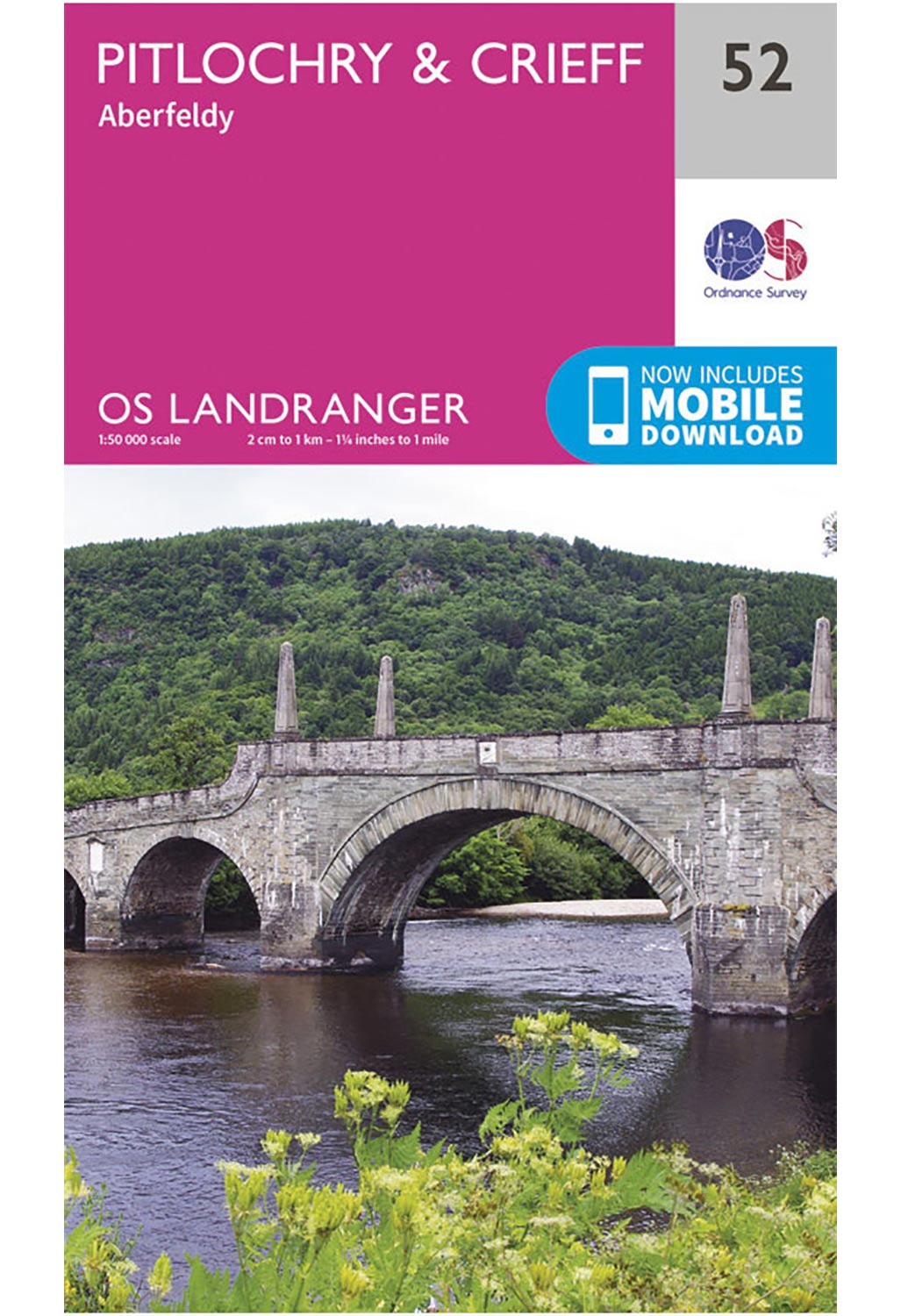 Ordnance Survey Pitlochry & Crieff - Landranger 52 Map – Outsiders Store UK