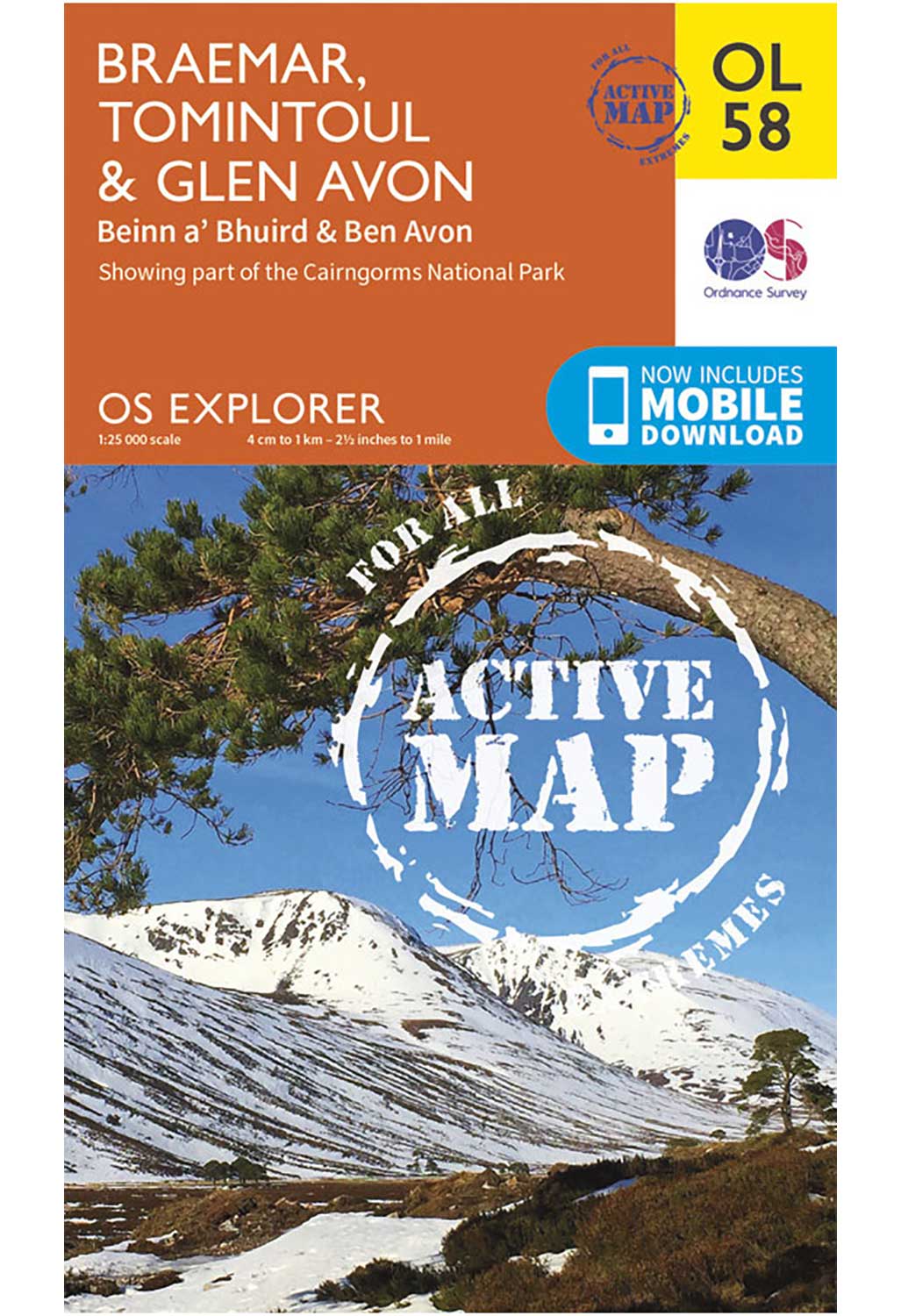 Ordnance Survey Active Explorer OL58: Braemar, Tomintoul & Glen Avon ...