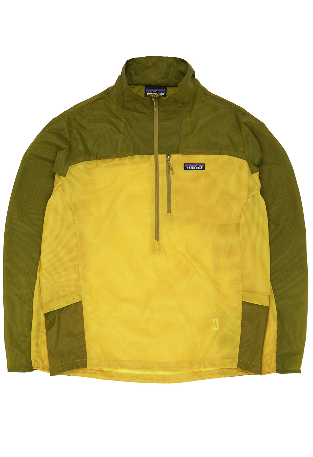 Patagonia Men's Houdini Stash Half Zip Pullover - Bundle Green / Graze ...