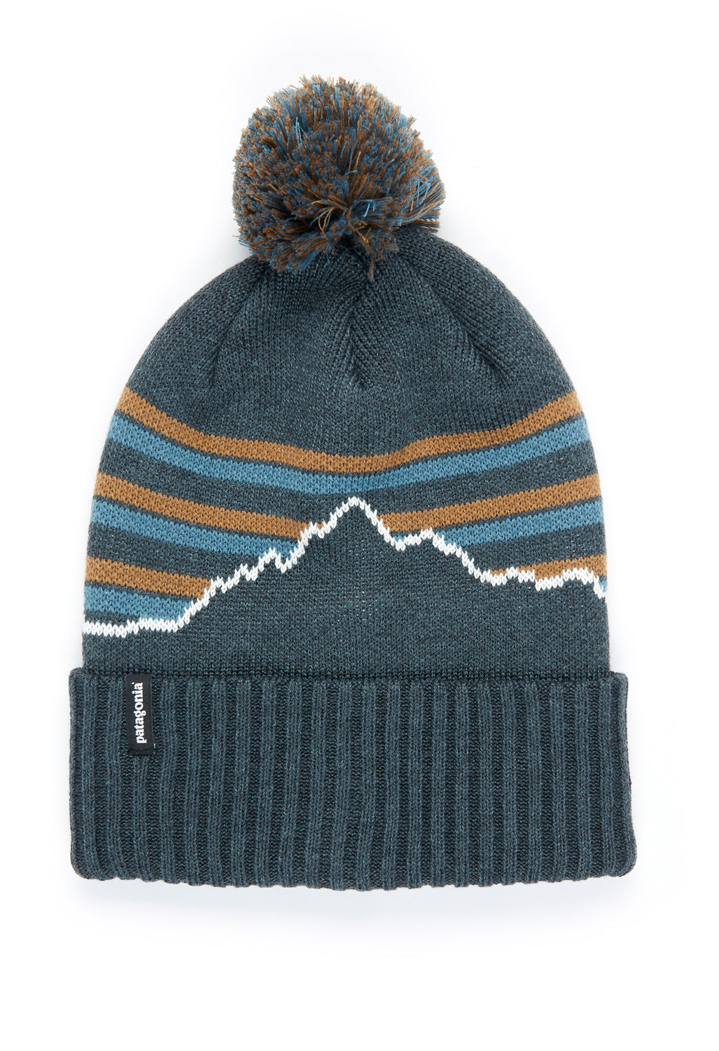 Patagonia Powder Town Beanie - Fitz-Roy Stripe: Smolder Blue ...