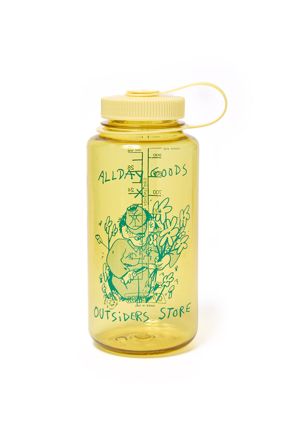 Nalgene Allday Goods x Outsiders Store 1L Bottle - Yellow / Green ...