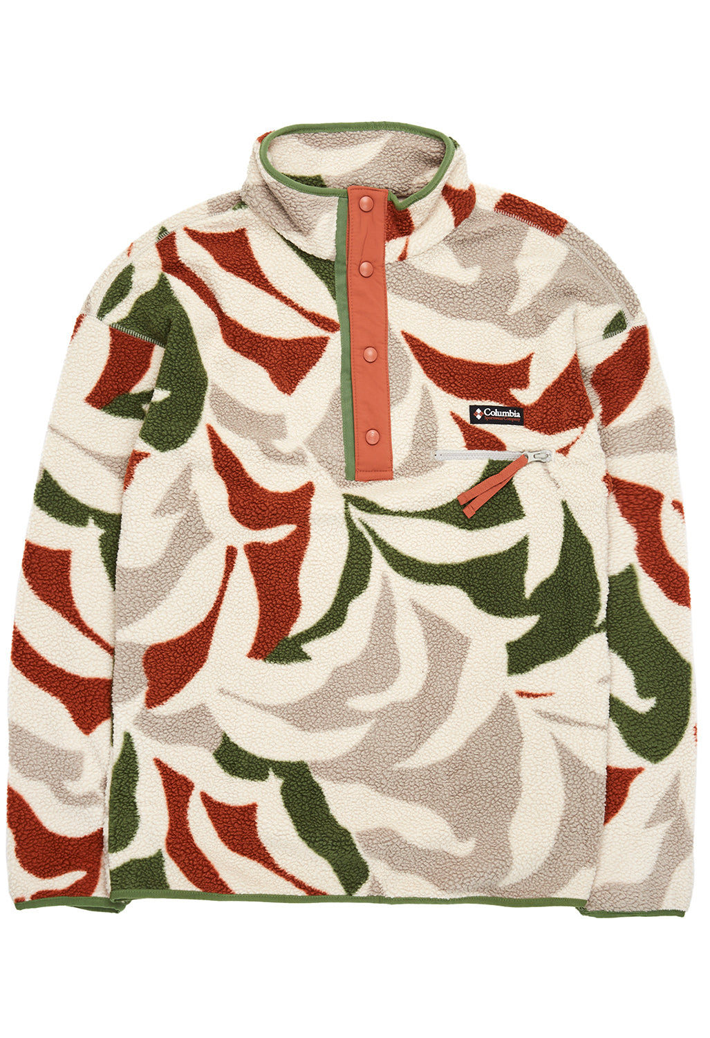 Columbia Men's Helvetia Half Snap Fleece - Flint Grey Floristic Print ...