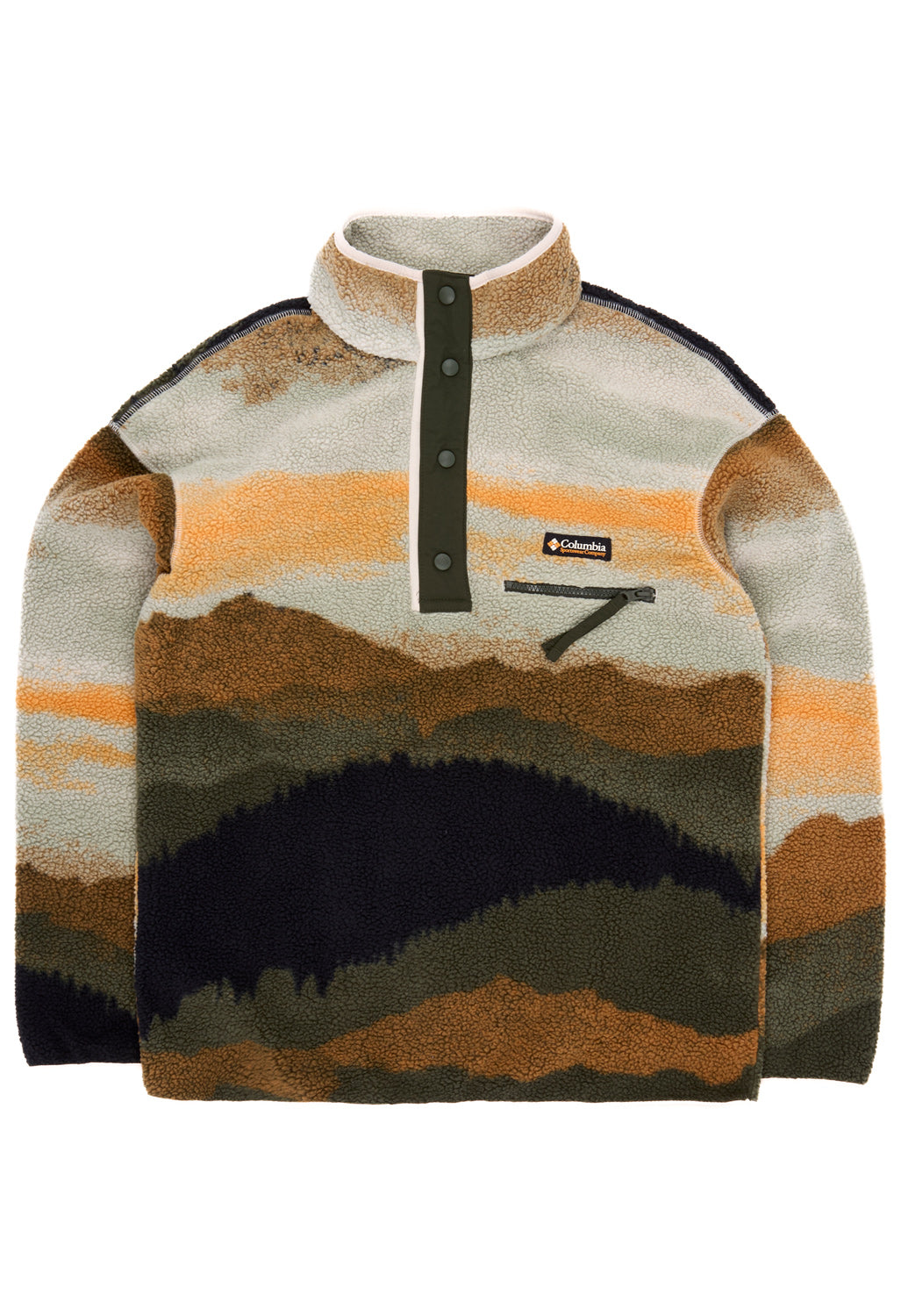 Columbia Helvetia II Printed Half Snap Fleece - Greenscape Dolomites ...