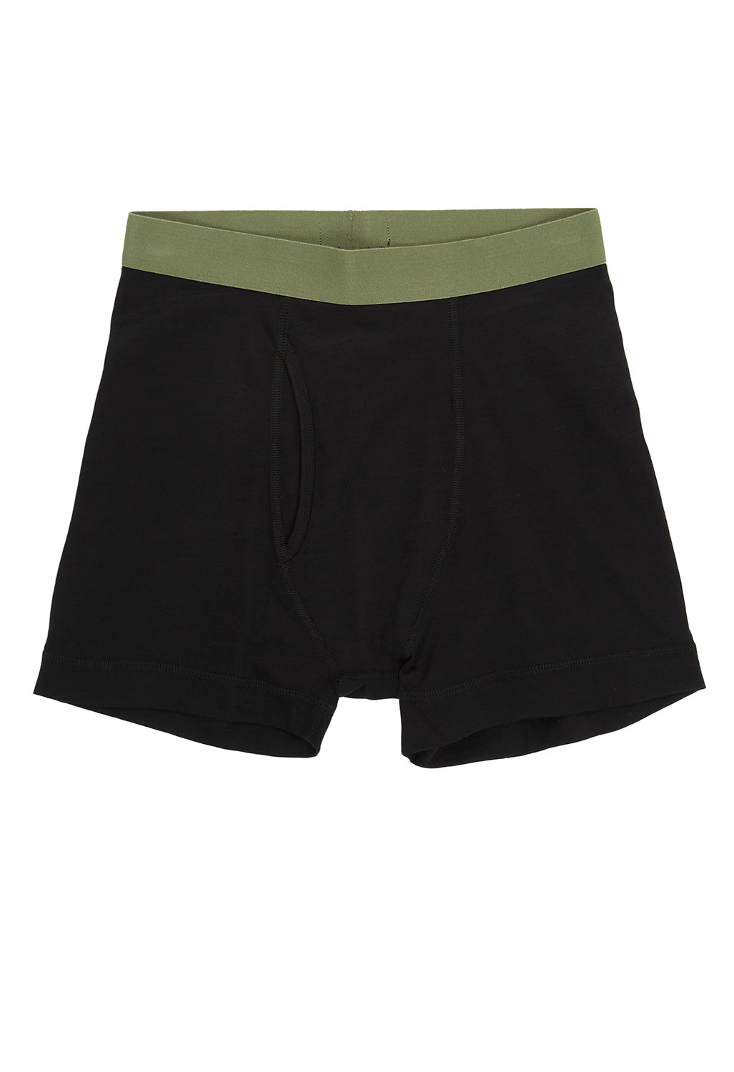 Finisterre Men's Eddy 2.0 Merino Wool Boxers - Black / Olive ...