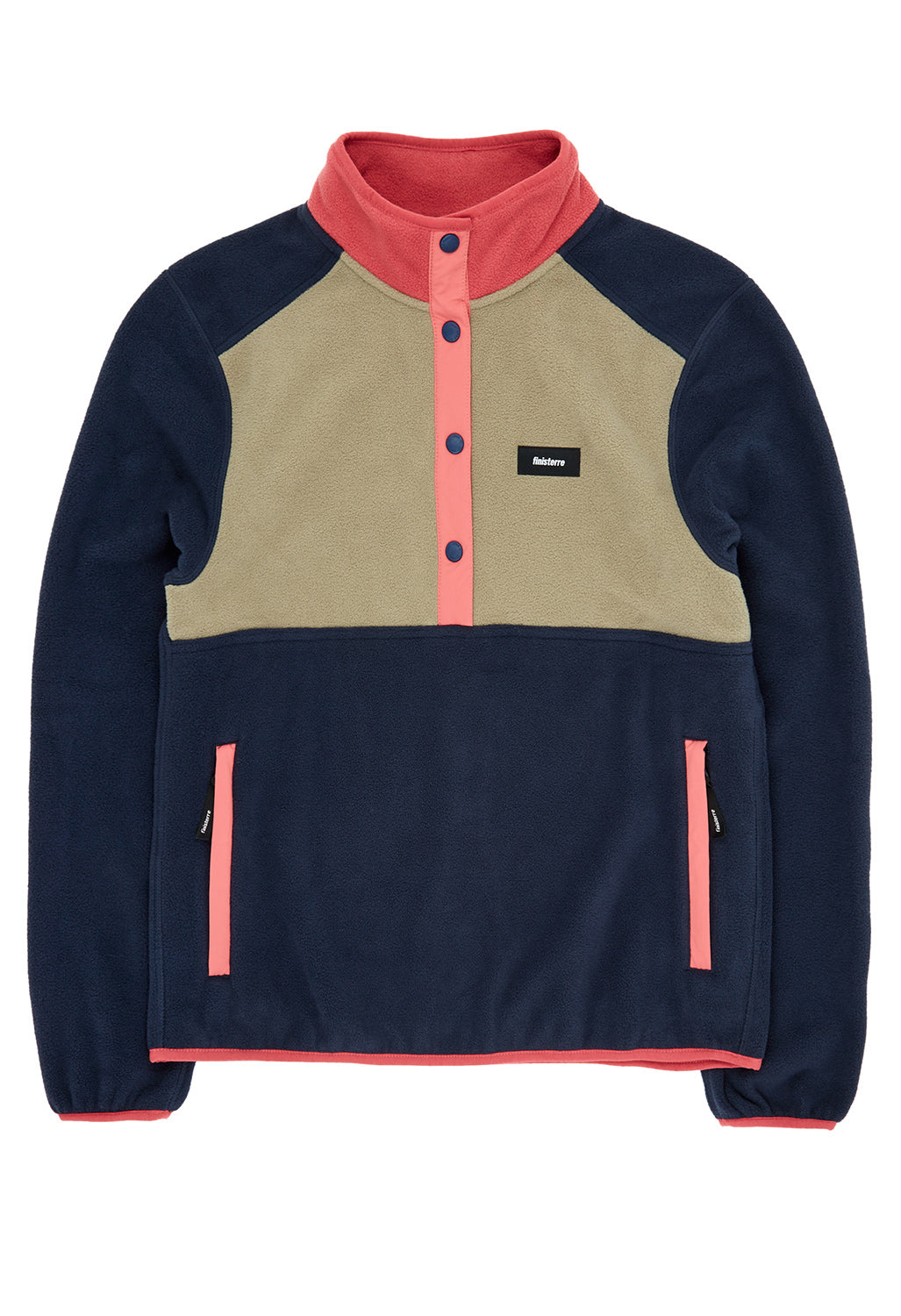 Finisterre Women's Axiom 1/4 Snap Fleece - Navy / Rouge / Willow Green ...