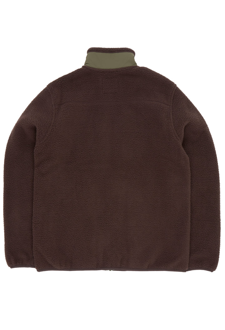 Finisterre Men's Bolster Fleece Full Zip - Burnt Umber / Olive ...