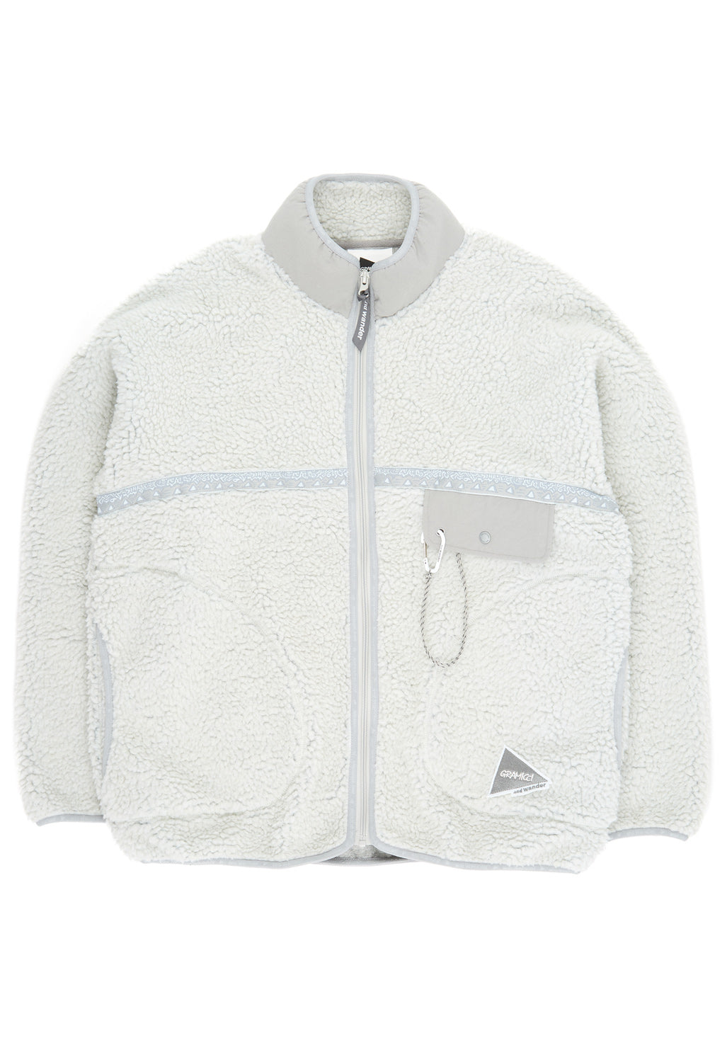 Gramicci x And Wander JQ Tape Fleece Jacket - Light Gray – Outsiders ...