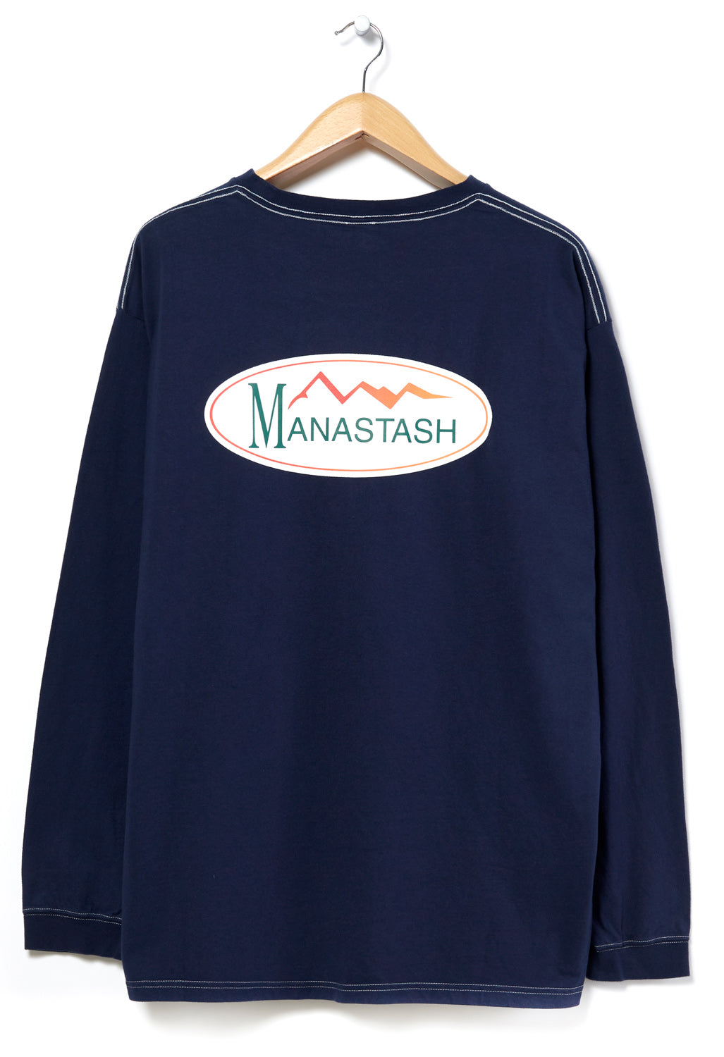 Manastash Men's Original Logo Long Sleeved T-Shirt - Navy – Outsiders ...