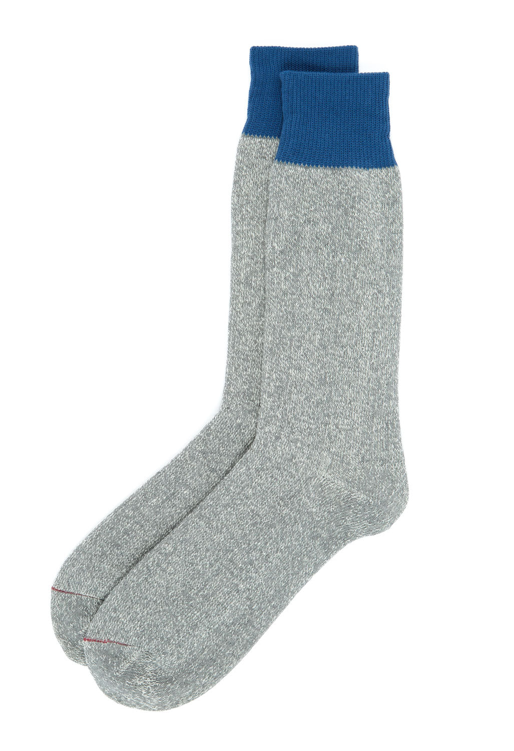 ROTOTO Silk & Cotton Double Face Crew Socks - Blue / Grey – Outsiders ...