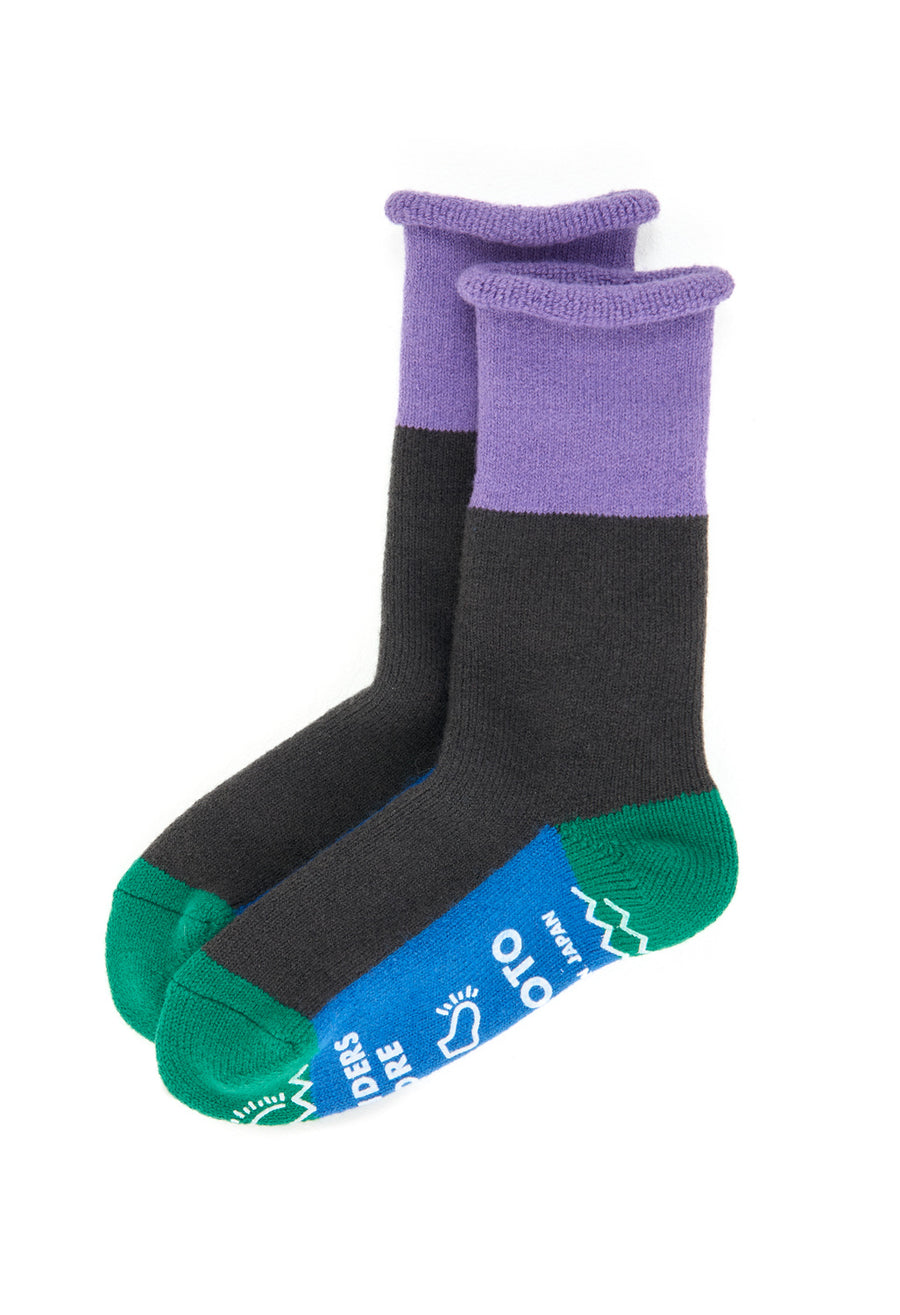 ROTOTO Comfy Room Sankaku Socks - Gold/Black/Navy – Outsiders Store UK