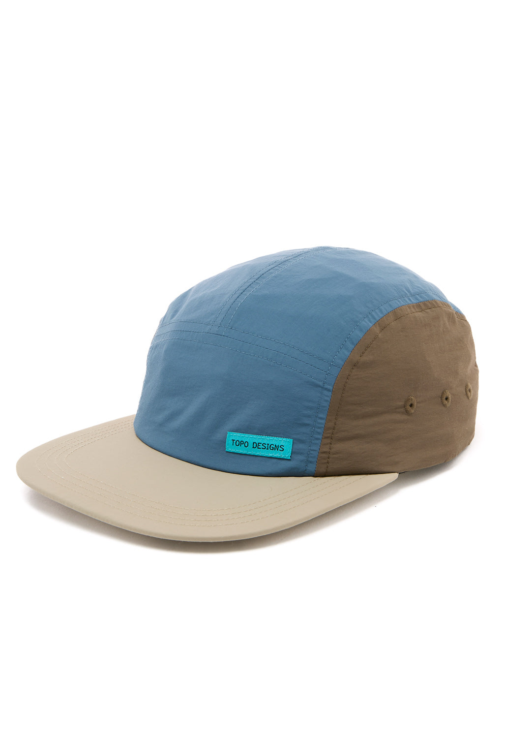 Topo Designs Nylon Camp Hat - Stone Blue Block – Outsiders Store UK